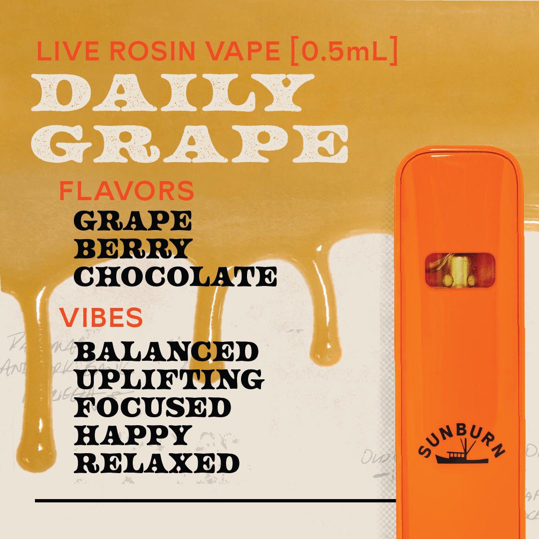 Daily Grape 0.5g Live Rosin Disposable Vape Hybrid - 0.5g | Vaporizers ...