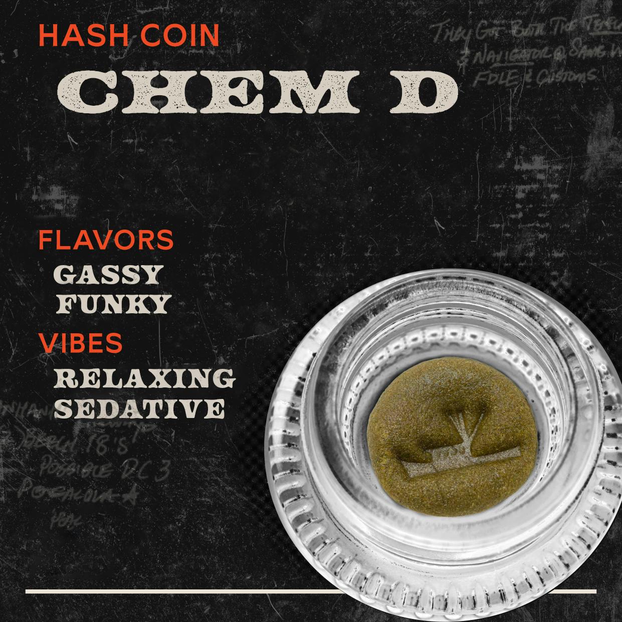 Chem D 2g Hash Coin Hybrid - 2g | Concentrates | Sunburn | Sunburn ...