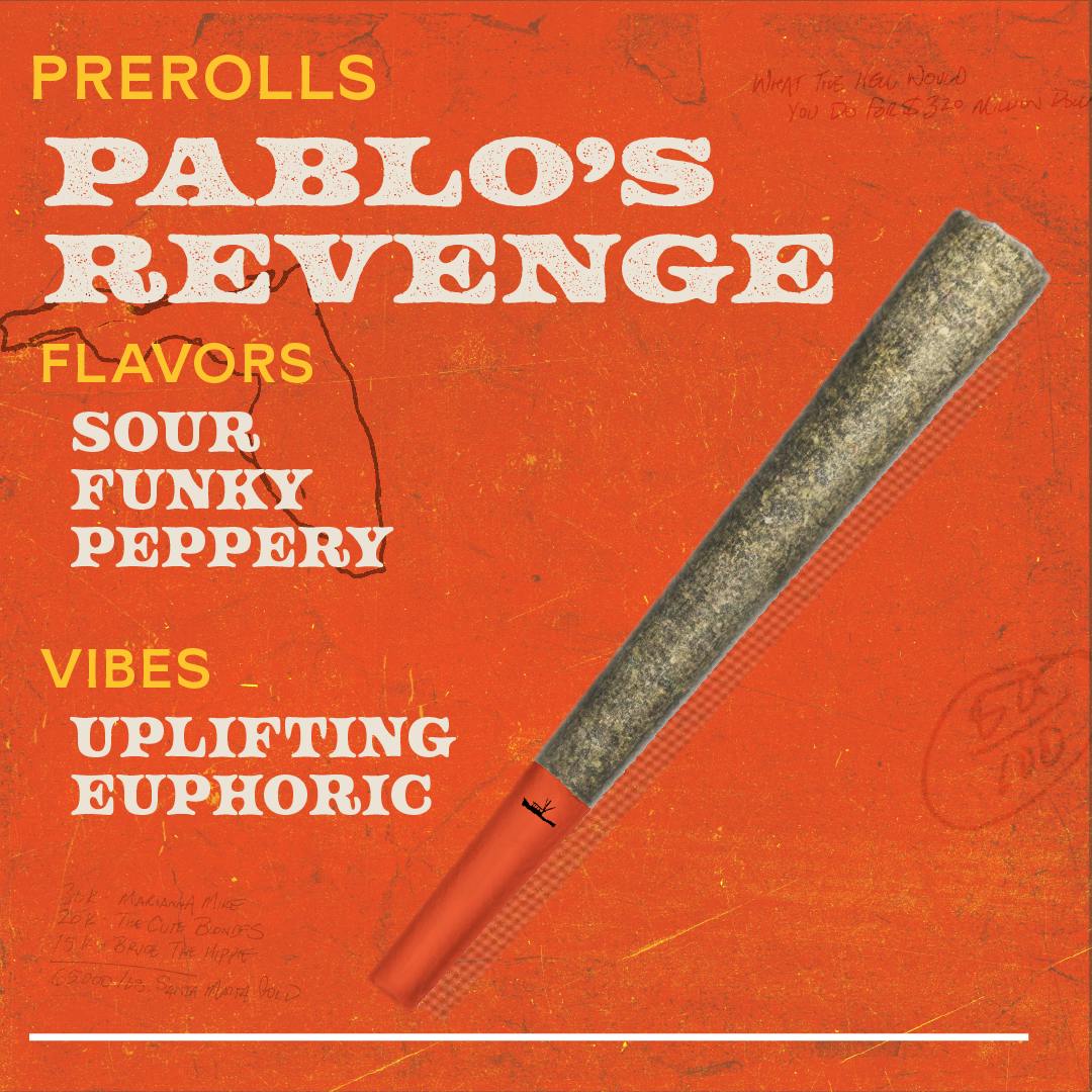 Pablo'S Revenge 1g Pre Roll Whole Flower Indica - 1g | Pre Rolls | Sunburn | Sunburn - Pensacola ...