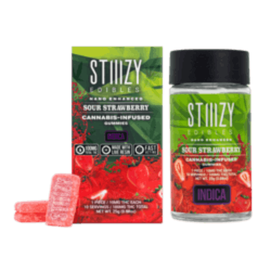 STIIIZY - Sour Strawberry - Live Resin Gummies - 100mg - 100mg (N/A ...