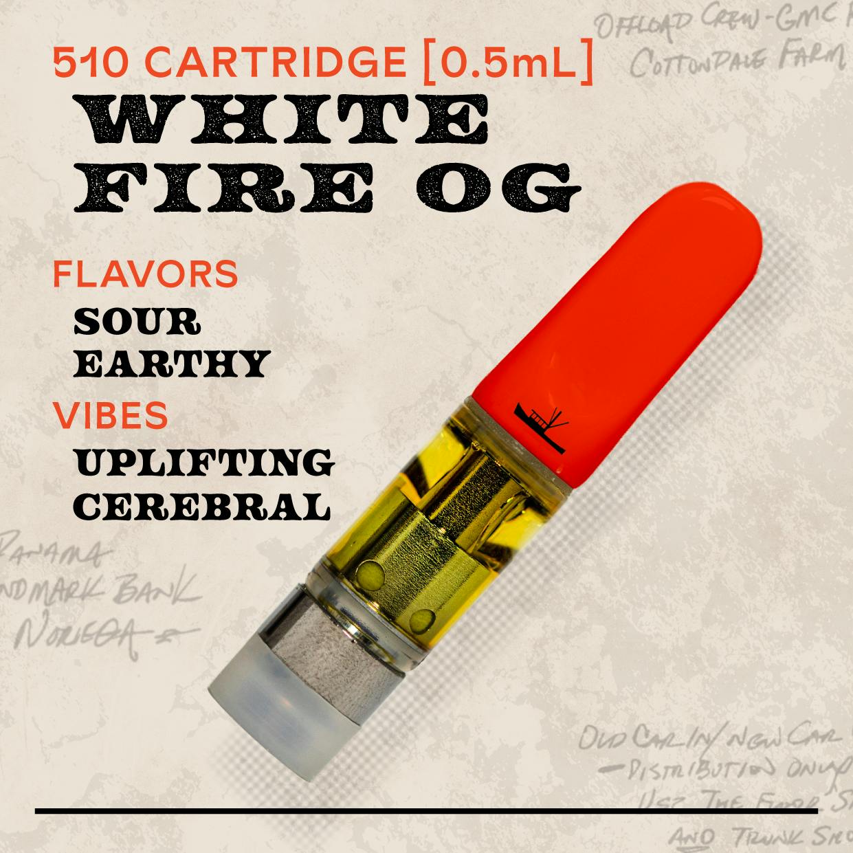 White Fire Og 0.5g Cartridge Indica | Sunburn | Sunburn - Jax Beach (Med)