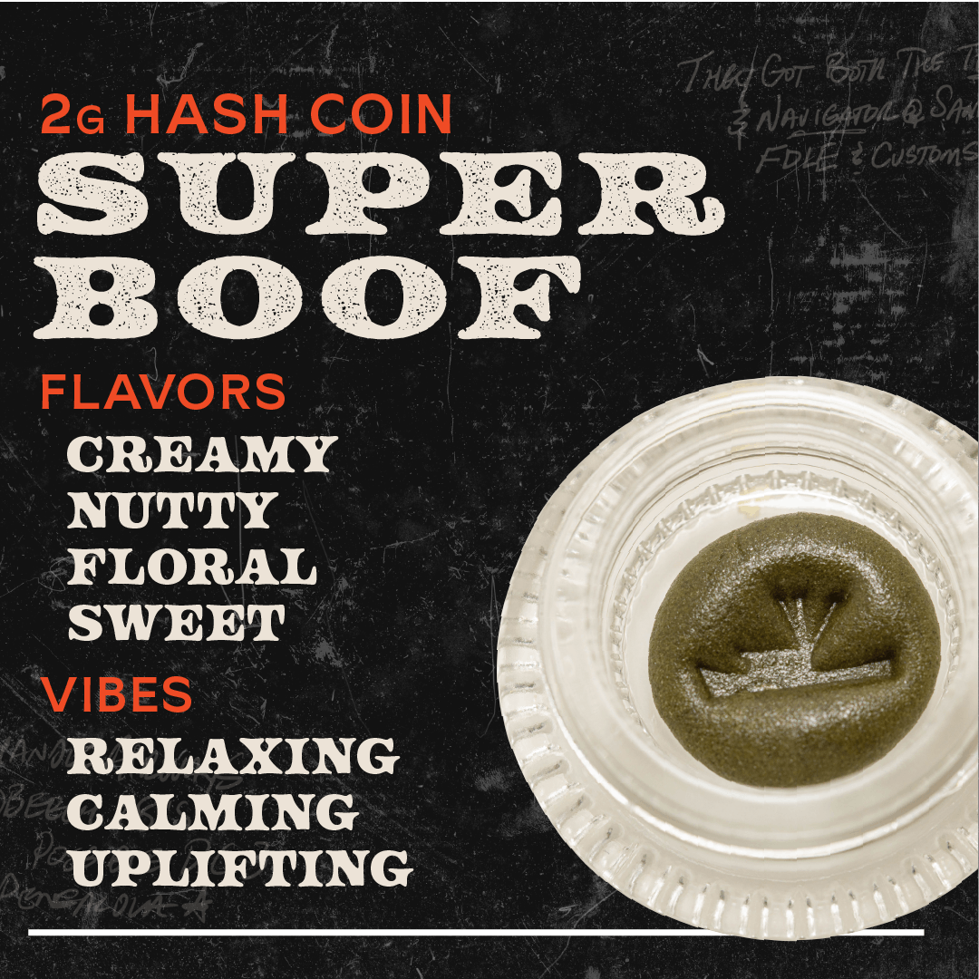 Super Boof 2g Hash Coin Indica - 2g | Concentrates | Sunburn | Sunburn ...