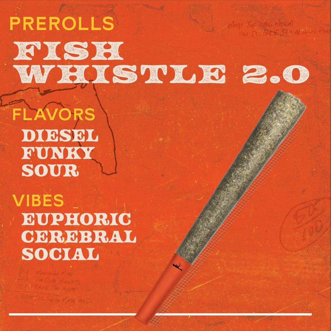 Fish Whistle 2.0 1g Pre Roll Whole Flower Hybrid - 1g | Pre Rolls ...