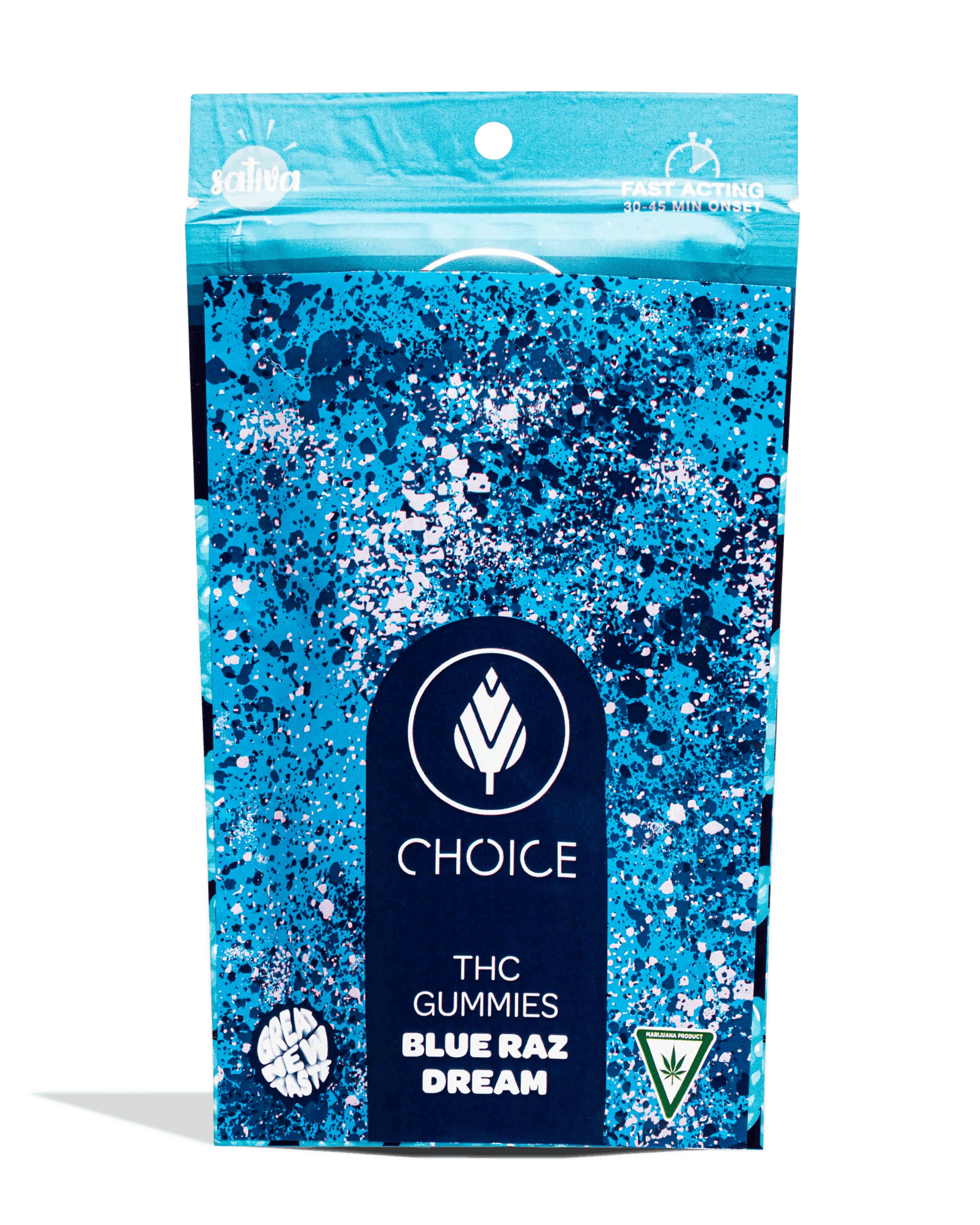 Choice Chews Blue Raz Dream (S) Gummies 100mg THC - 100mg | Edibles ...