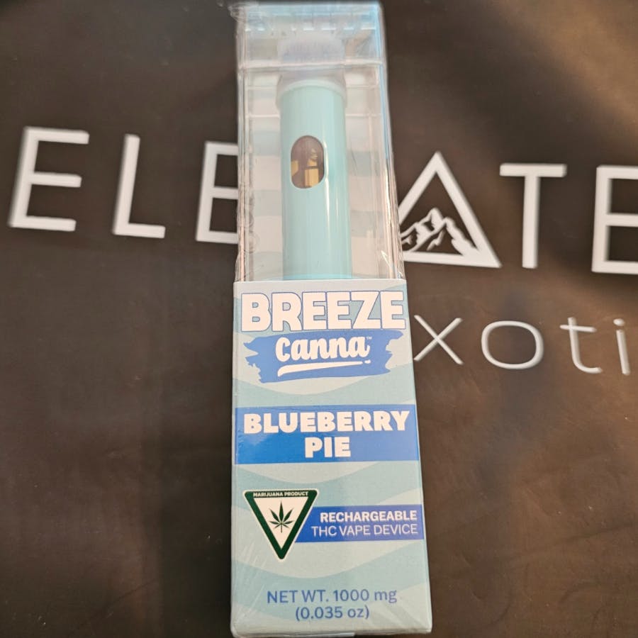 Shop Breeze Canna Blueberry Pie Breeze Disposable THC vape - 1g ...