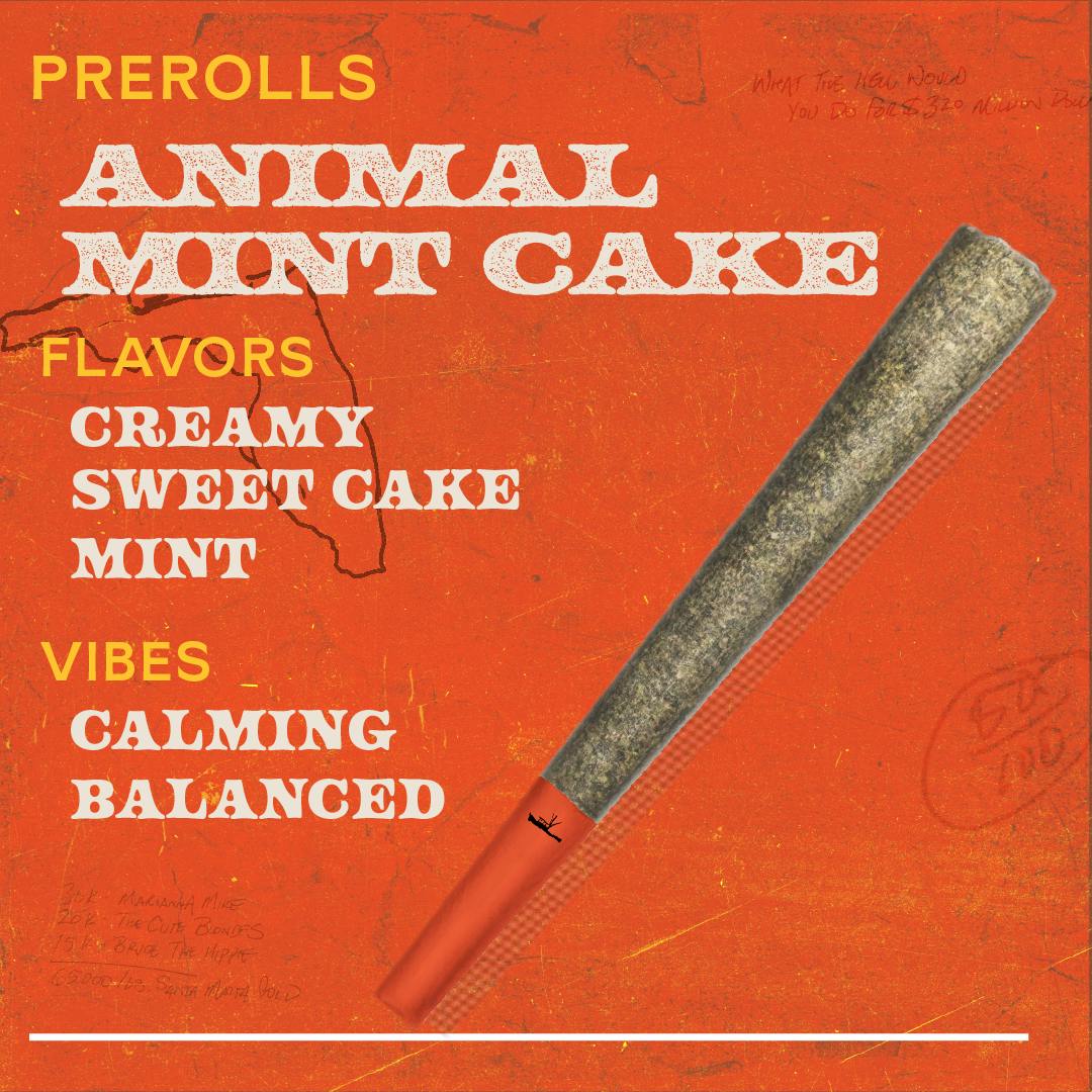 Animal Mint Cake 1g Pre Roll Whole Flower Indica - 1g | Pre Rolls ...