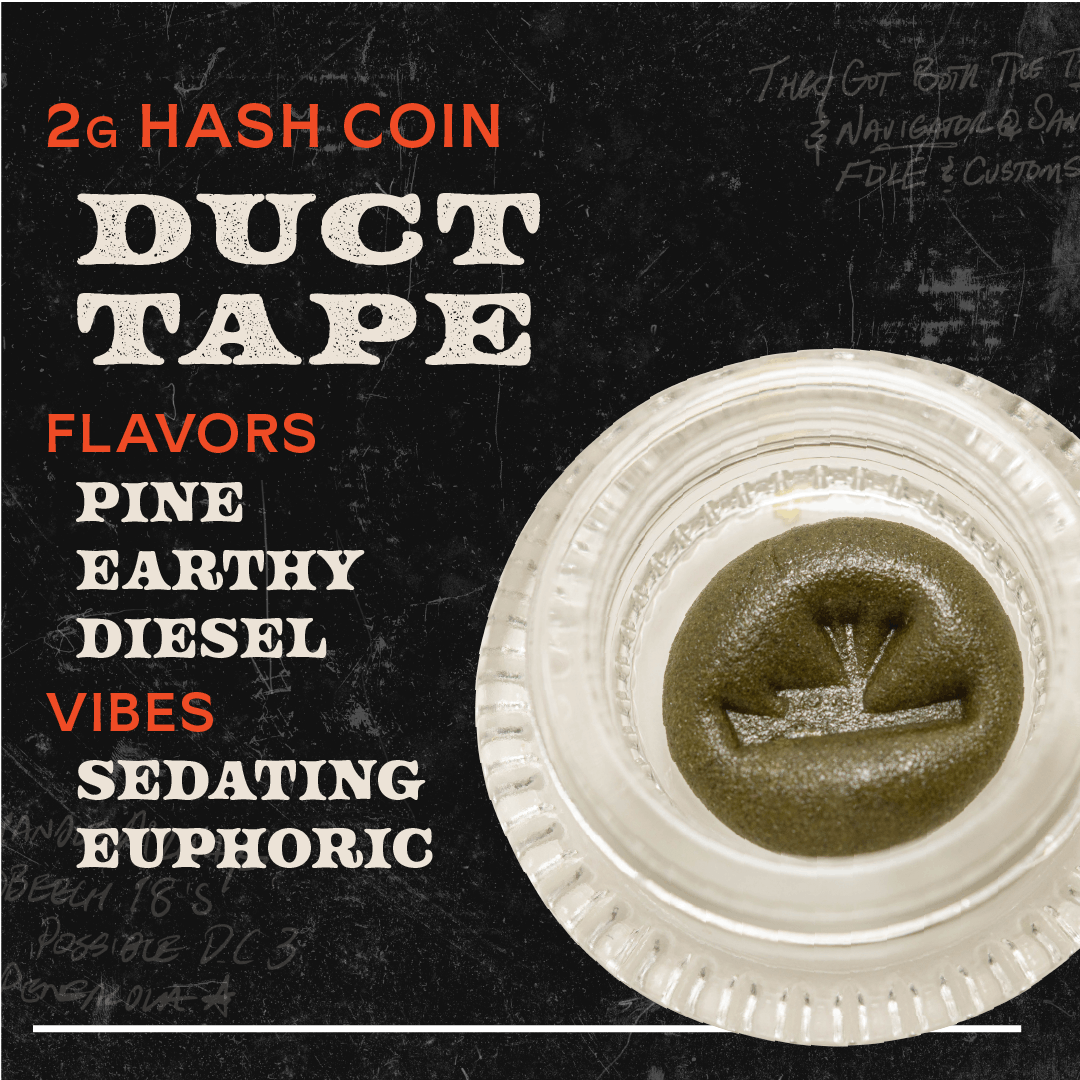 Duct Tape 2g Hash Coin Hybrid - 2g | Concentrates | Sunburn | Sunburn ...