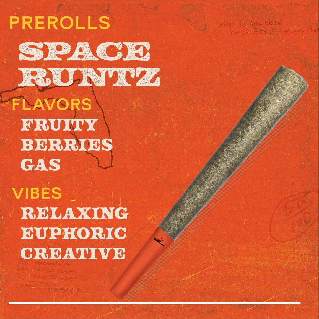 Space Runtz 1g Pre Roll Whole Flower Hybrid - 1g | Pre Rolls | Sunburn ...