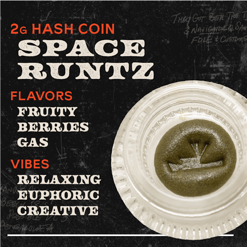 Space Runtz 2g Hash Coin Hybrid - 2g | Concentrates | Sunburn | Sunburn ...