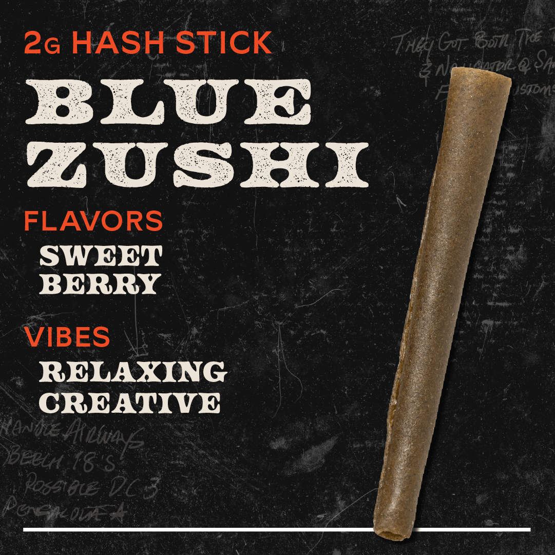 Blue Zushi 2g Hash Stick Hybrid - 2g | Concentrates | Sunburn | Sunburn ...