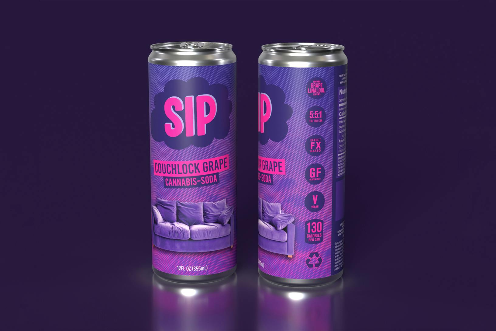 Couchlock Grape Soda (5mg Per Can) - 0.005g | Beverages | SIP | CommCan ...